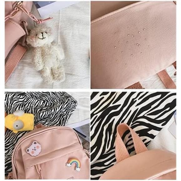 Bags | Cute Mini Backpacks With Accessories Aesthetic Mini Backpack ...